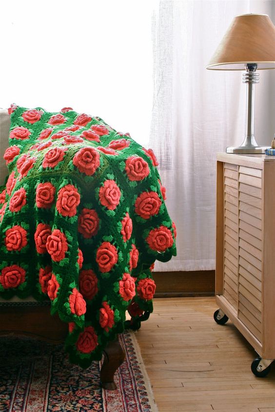 Many Roses Afghan to Crochet Free Patterns and Ideas | Free Crochet ...