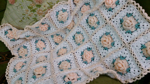Many Roses Afghan to Crochet Free Patterns and Ideas | Free Crochet ...