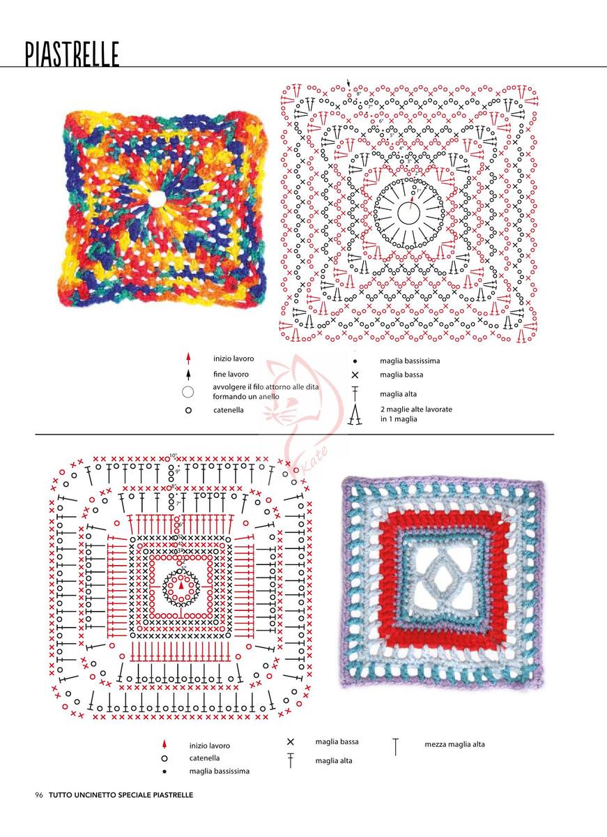 Crochet Square Diagrams that are Perfect for Blankets | Free Crochet ...