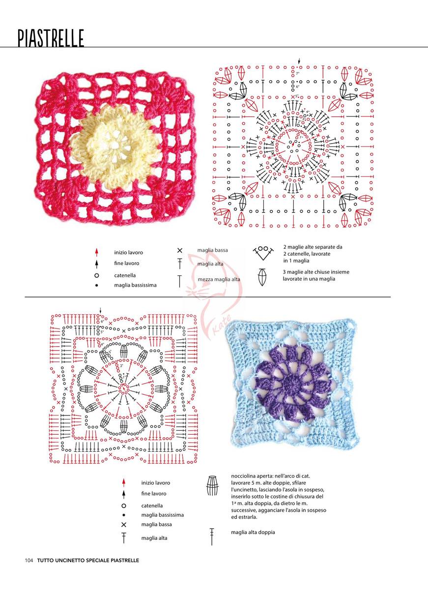 Crochet Square Diagrams that are Perfect for Blankets | Free Crochet ...