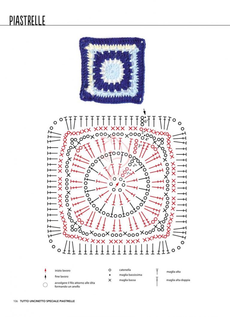 Crochet Square Diagrams that are Perfect for Blankets | Free Crochet ...