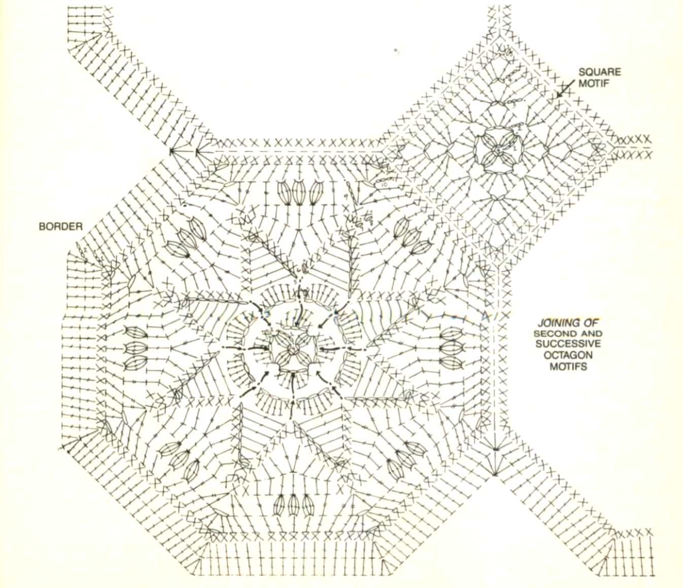 Octagons with Flowers Crochet Blanket Pattern | Free Crochet Blanket ...